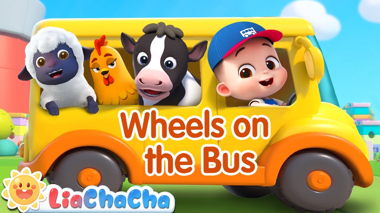 Wheels on the Bus (Farm Animals Version) | EP59 | LiaChaCha Nursery ...