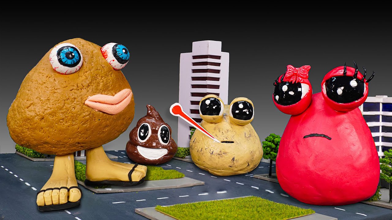 😱 Making Sick Pou & Poulina & RTX Pou & Poop - Bou's Revenge Sculptures ...