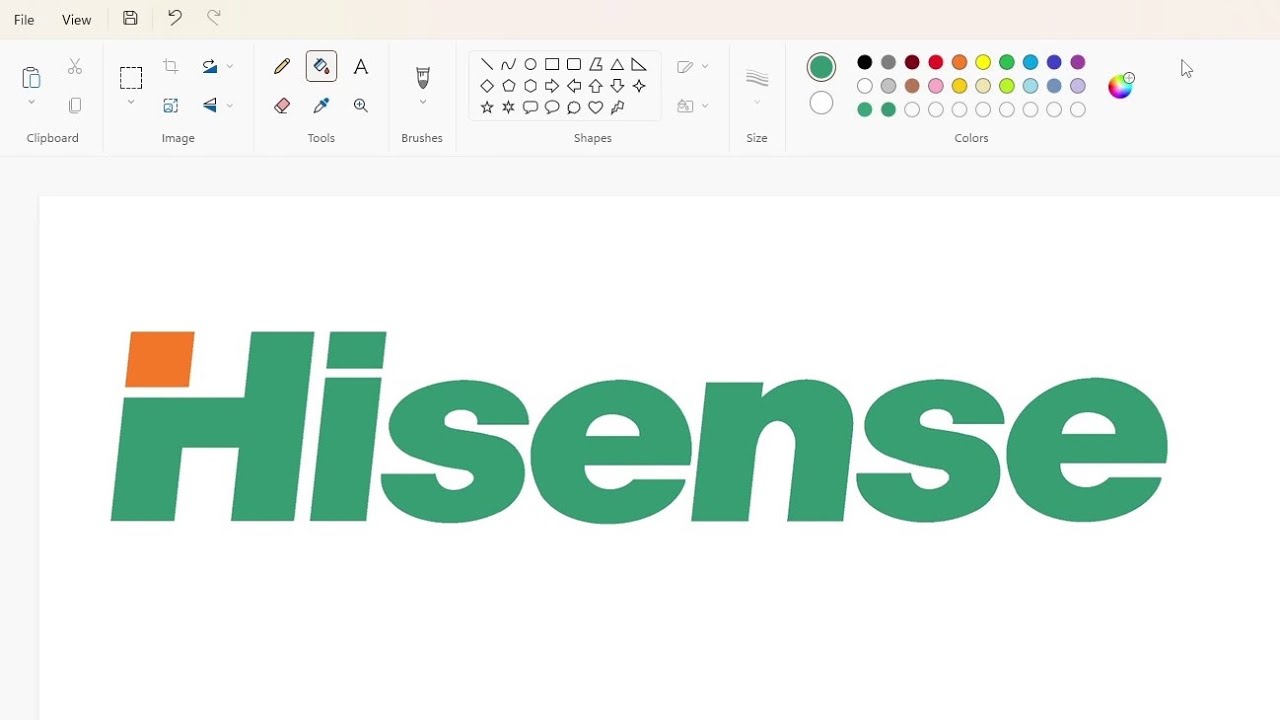 How to draw the Hisense logo using MS Paint | How to draw on your ...