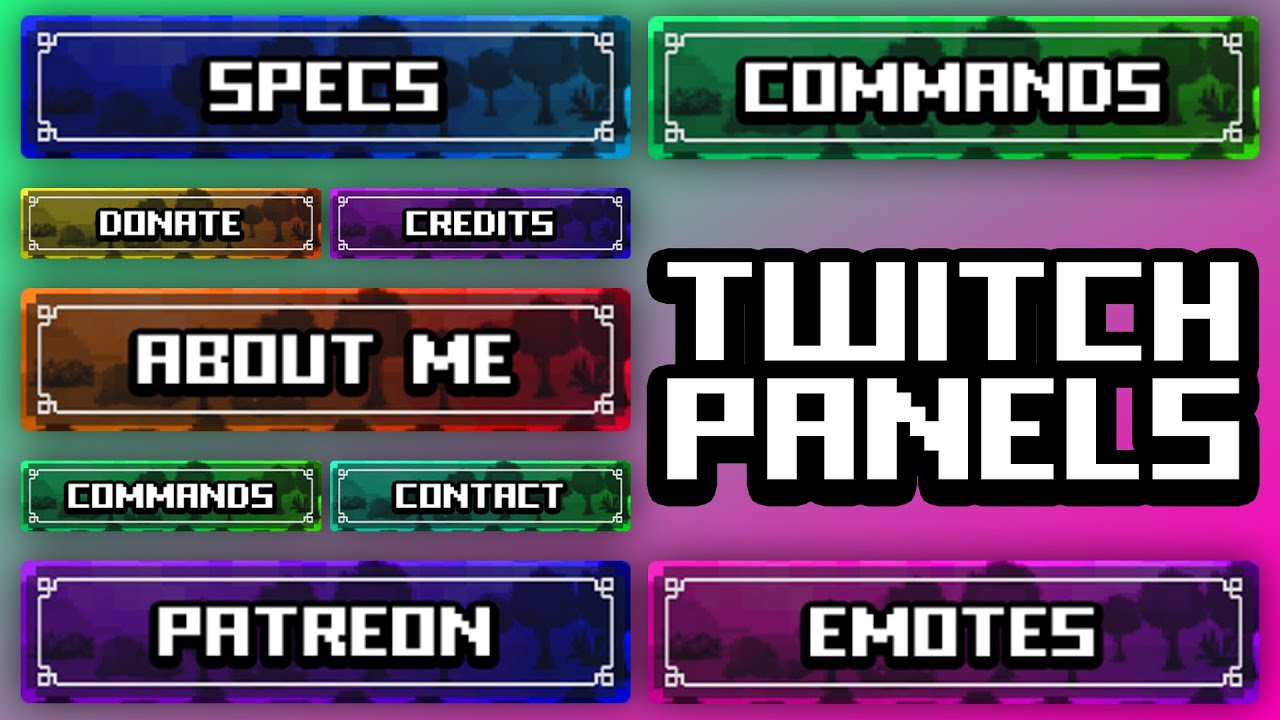 Minecraft inspired Twitch Panels | 35x Stream Panels for Retro Pixel ...