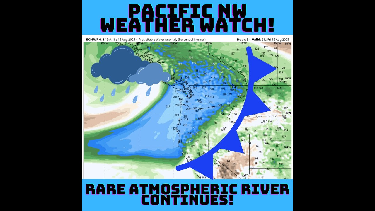 PNW WX Watch: Rare Atmospheric River Continues! - YouTube