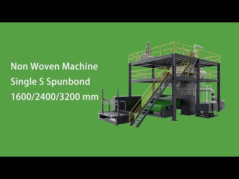 Single S 1600 2400 32000mm PP Spunbond Nonwoven Fabric Making Machine
