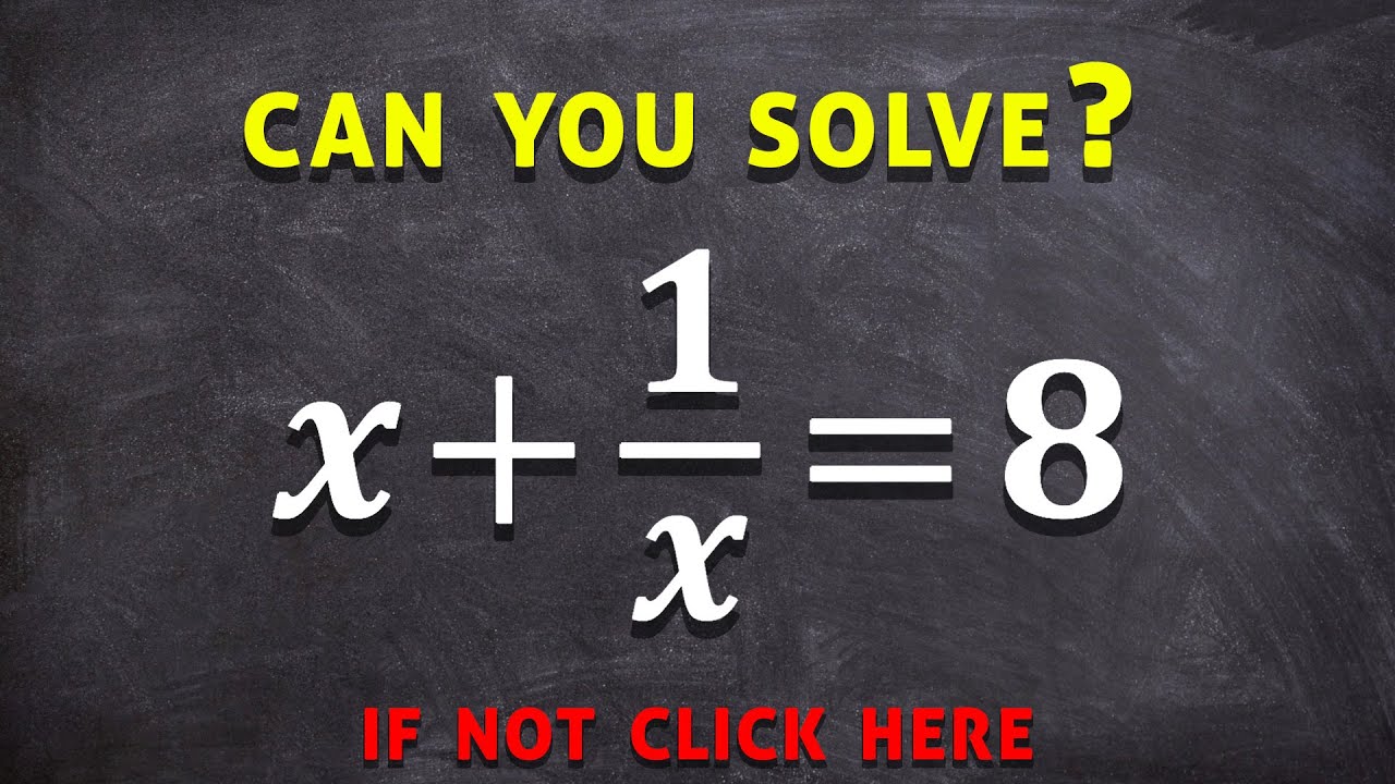 You should know this easy solution trick! | Math Olympiad Problem ...