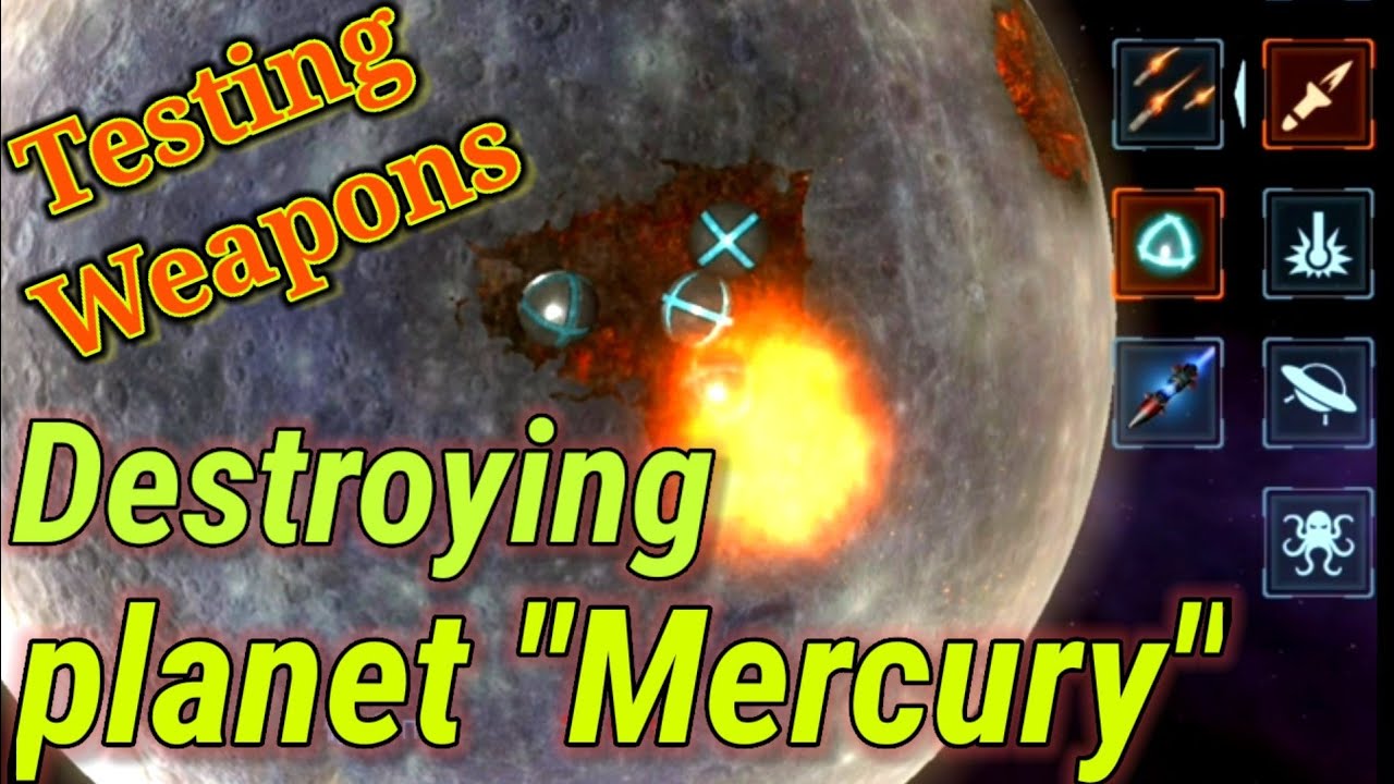 Destroying planet Mercury | solar smash gameplay | testing weapons on ...