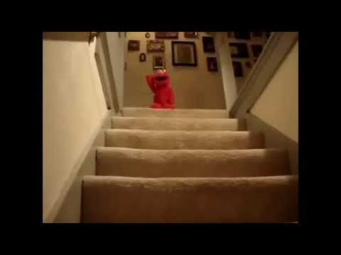 Elmo falling down stairs earrape - YouTube