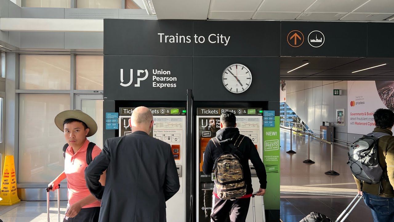 Aboard the UP Express from Toronto Pearson Airport, arriving Toronto ...