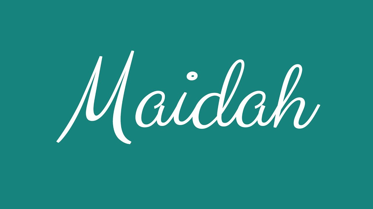 Learn how to Sign the Name Maidah Stylishly in Cursive Writing - YouTube