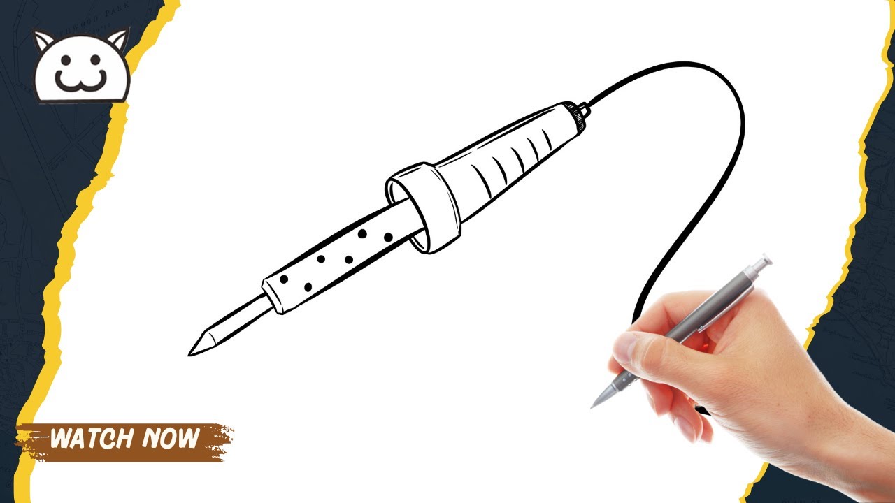 How to Draw Soldering Iron - YouTube