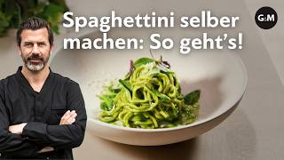 Recipe: Spaghettini with herbs by Andreas Caminada | GaultMillau Switzerland