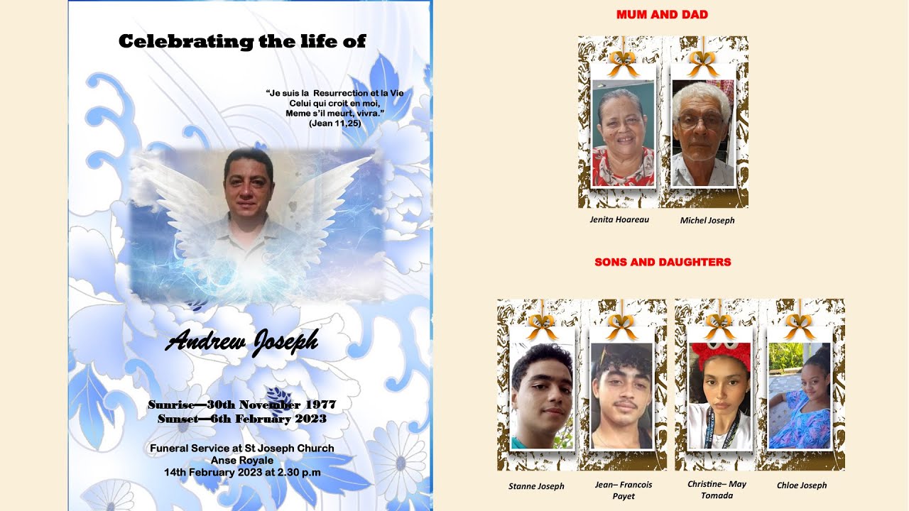 Celebrating The Life Of Andrew Joseph - YouTube