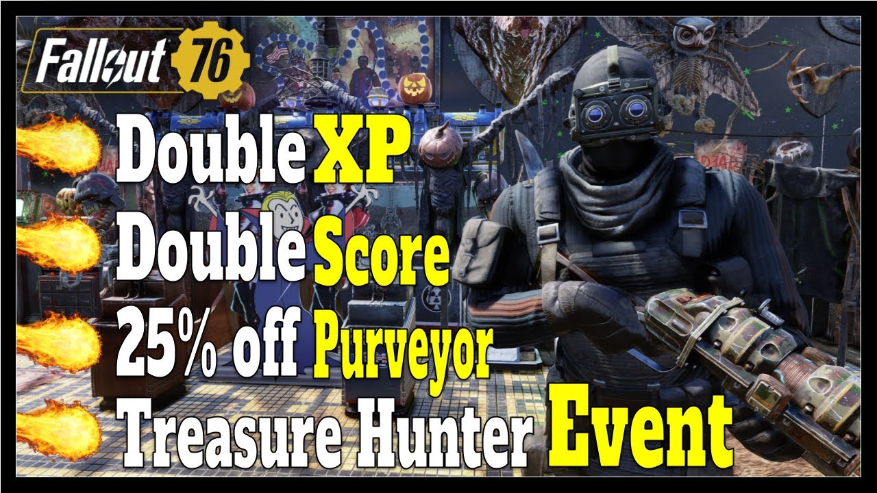 Fallout 76 News | Hunt for the Treasure Hunter | Double XP & SCORE | 25 ...
