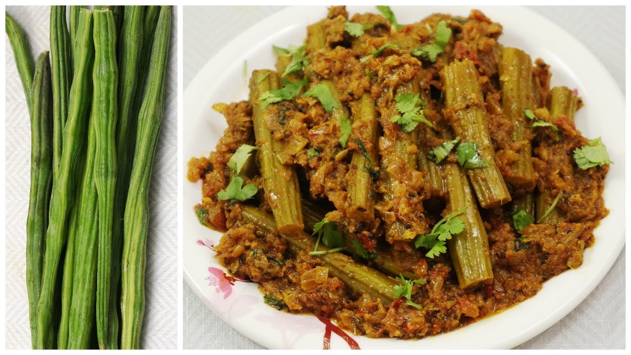 शेवग्याच्या शेंगांची मसालेदार सुकी भाजी | shevgyachya shenganchi bhaji ...