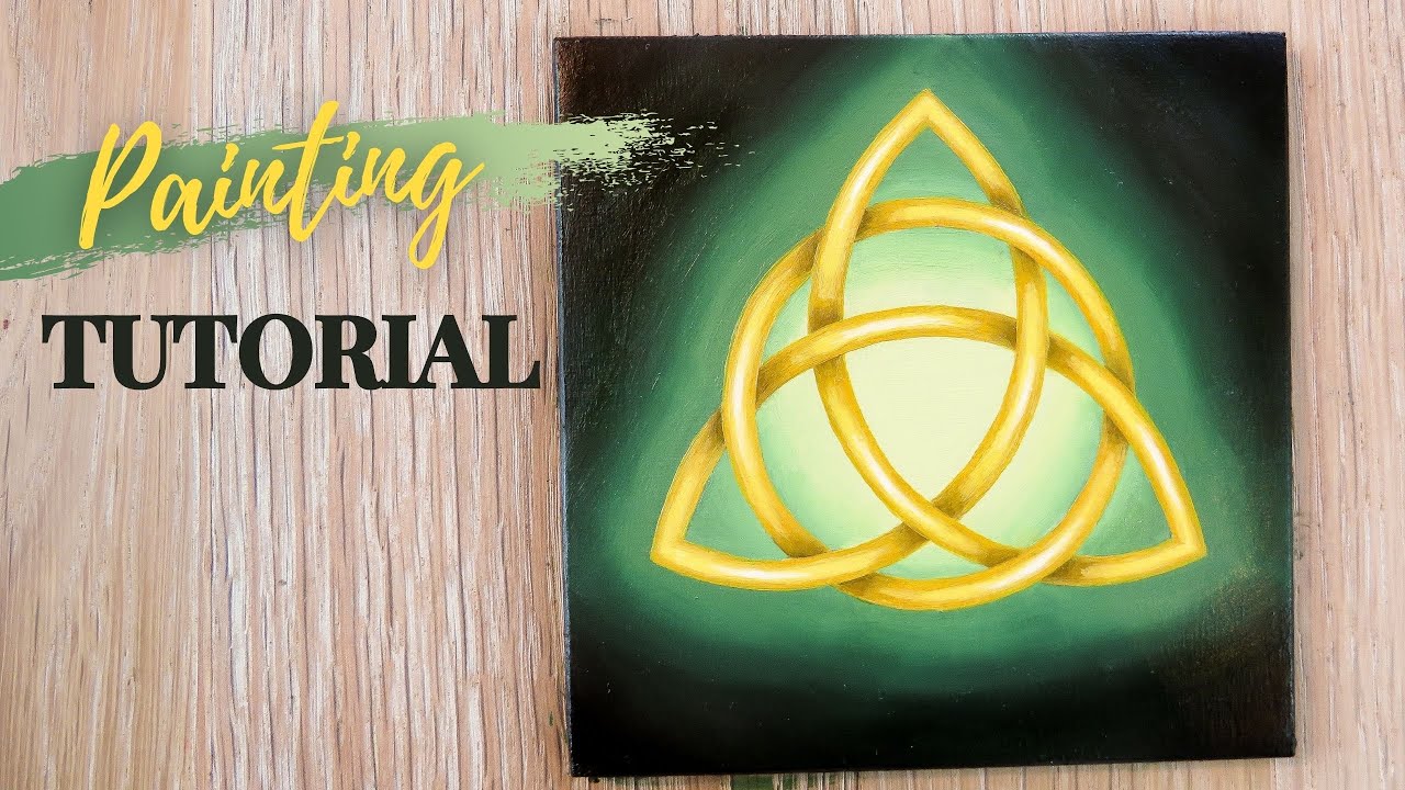How to paint a TRIQUETRA (Trinity Knot) | Easy Step by Step Tutorial ...
