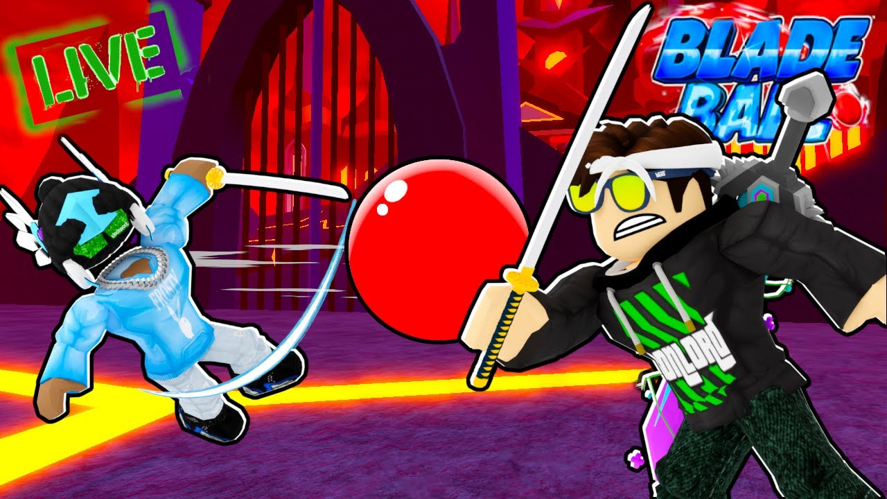 Playing Roblox Blade Ball With Fans | LIVE - YouTube