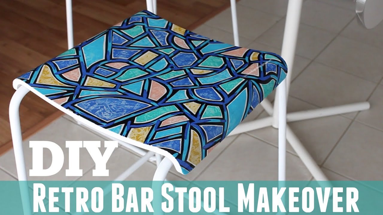 DIY - Retro Bar Stool Makeover - YouTube