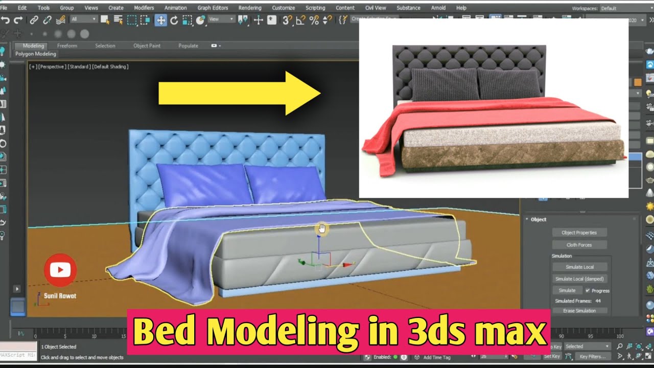 Bed Design in 3ds max |#3dsmax #vray #animation #modeling |https://www ...