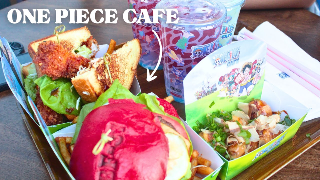 Trying little Tokyo's new ONE PIECE cafe!! (food review, matcha ...