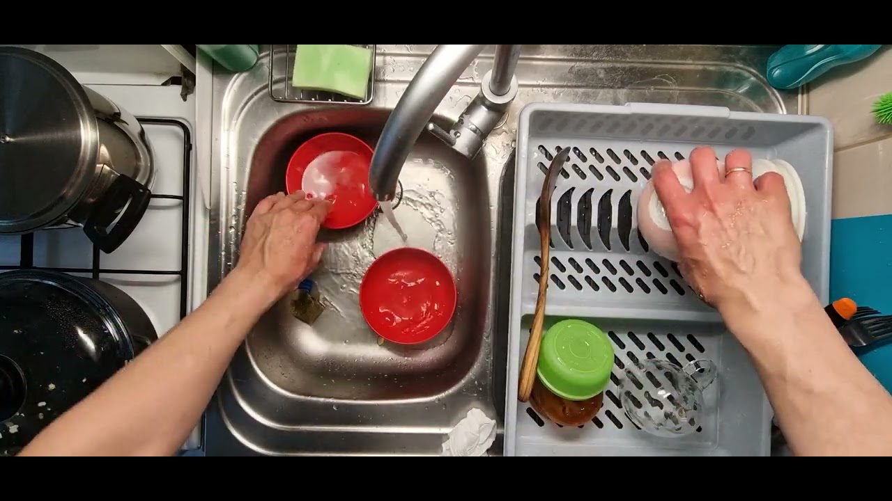 6 August 2024 - Relaxation, dishwashing asmr clean with me, transparent ...