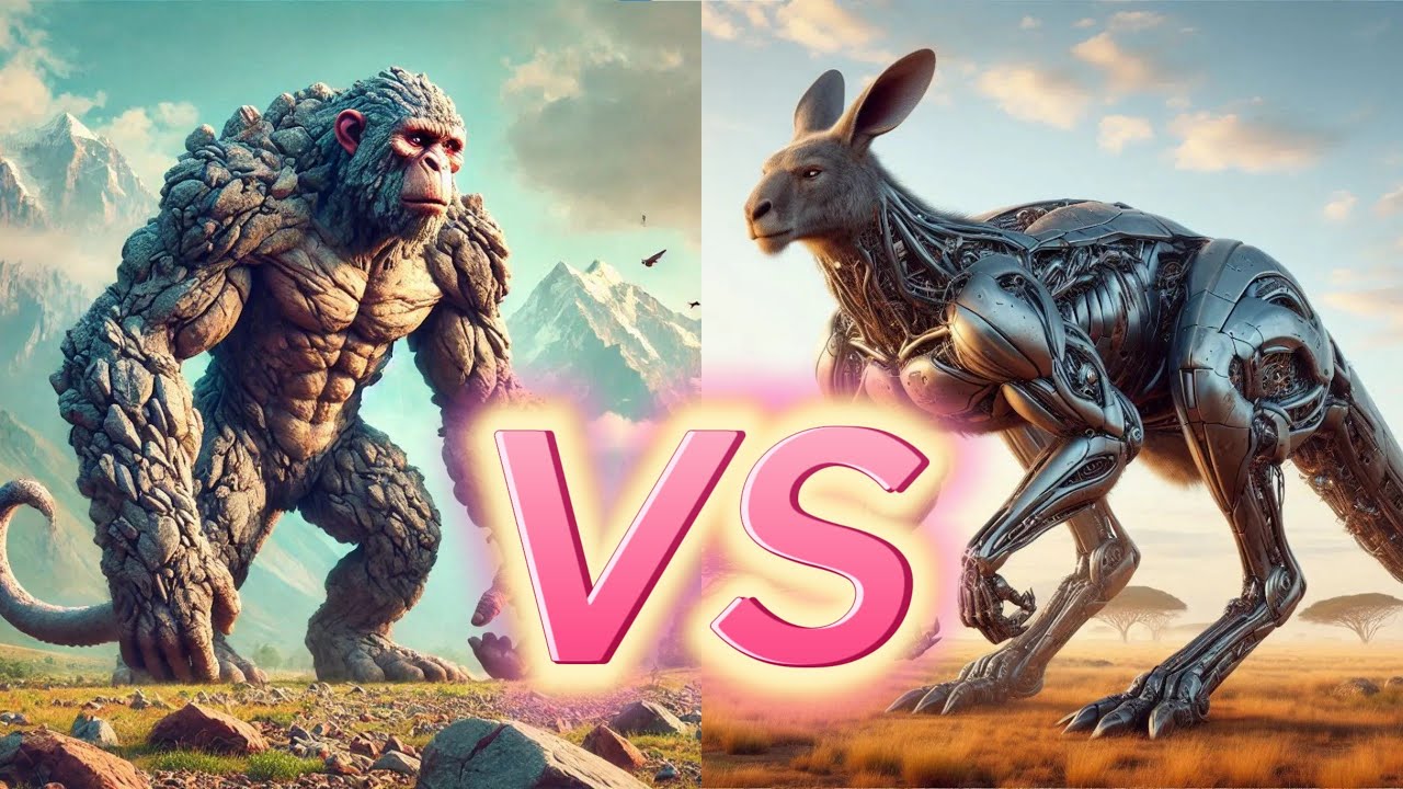Amazing Animal Fusion Hybrid Monkey VS Kangaroo with Nature's Elements ...