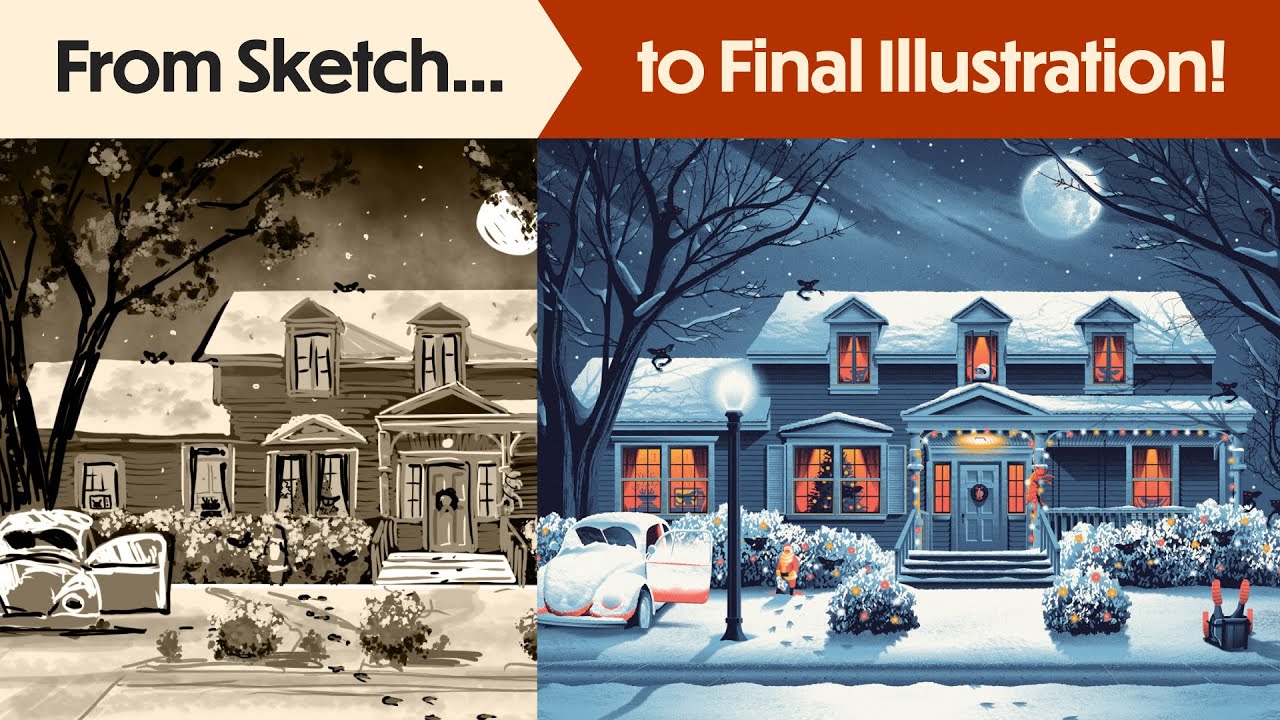 Gremlins Movie Poster Time-lapse - Our Entire Creation Process in Adobe ...