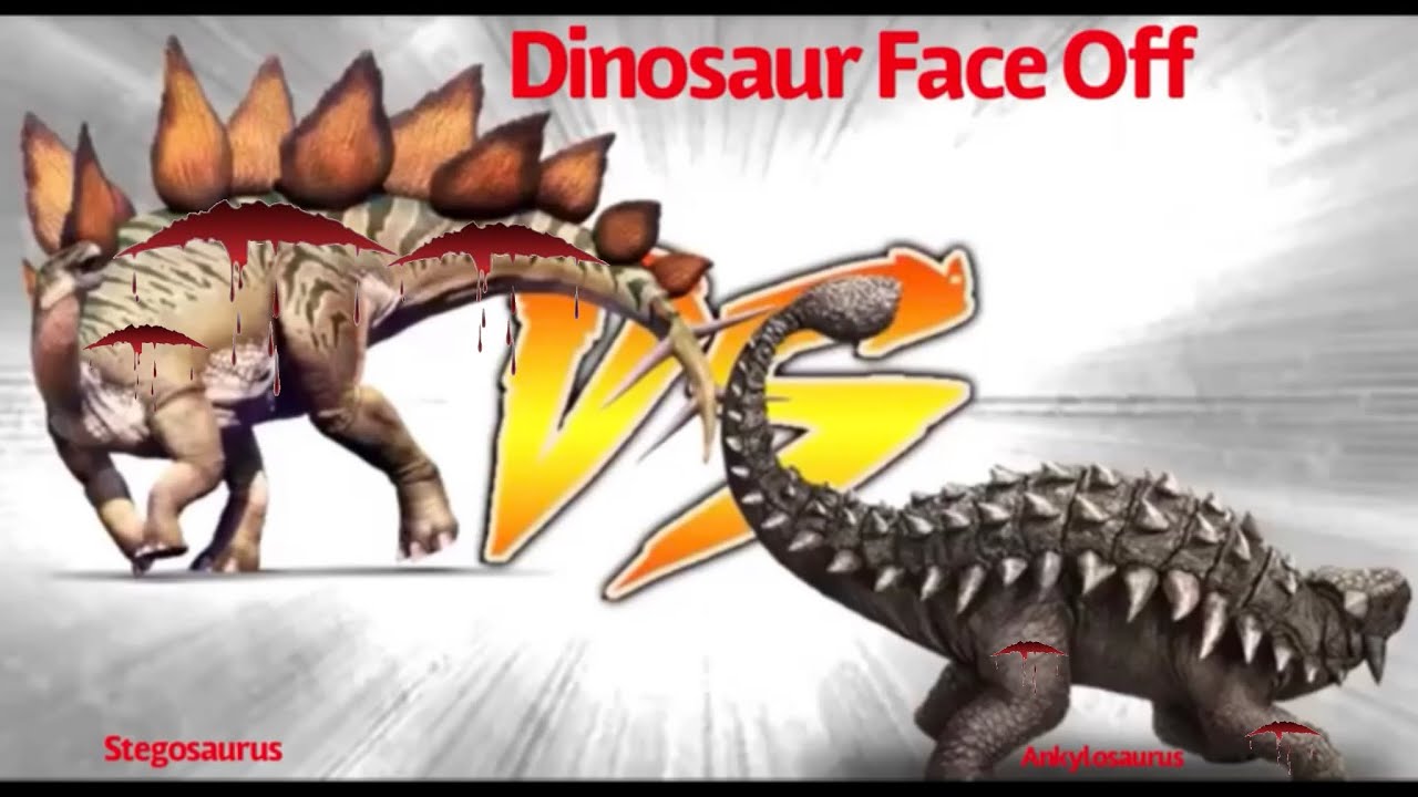 Dinosaur Face Off Stegosaurus vs Ankylosaurus - YouTube