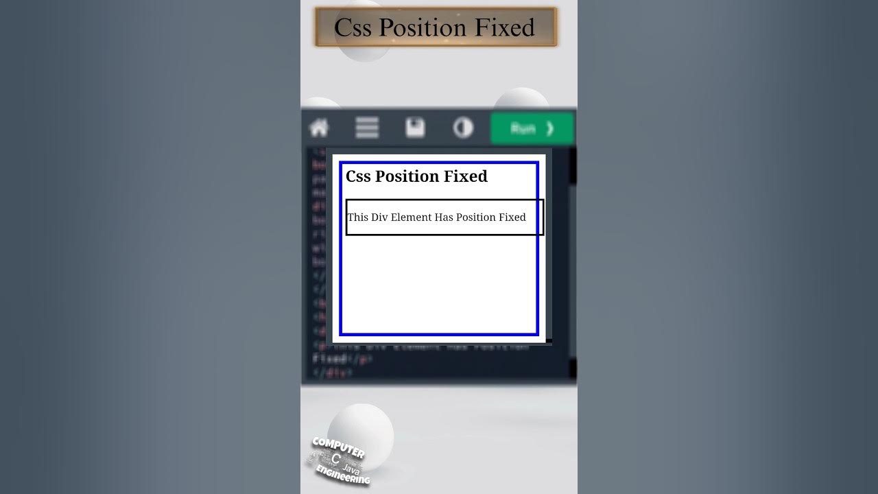 𝐂𝐬𝐬 𝐏𝐨𝐬𝐢𝐭𝐢𝐨𝐧 𝐅𝐢𝐱𝐞𝐝 | #position #fixed #html #css3 #htmlcss #design #style #css ...