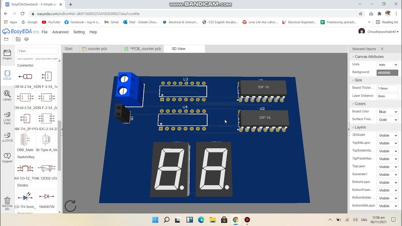How to place 3d model of component in easyEDA - PCB Designing easyEDA - YouTube
