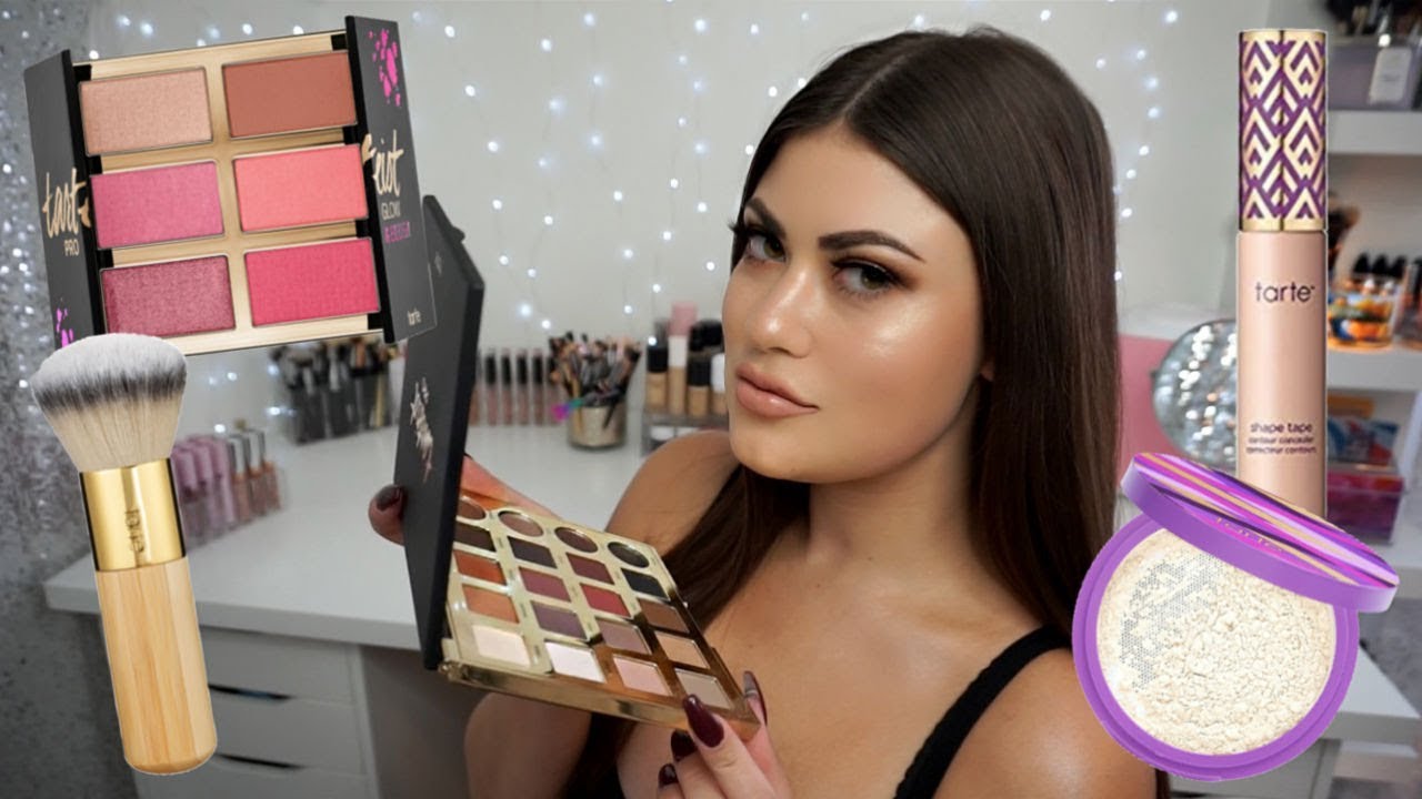 FULL FACE OF TARTE COSMETICS ️Neutral Glam.. My Fav - YouTube