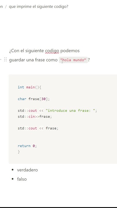 Con el siguiente codigo podemos guardar una frase? #c #c++ #cplusplus #programacion #programar ...