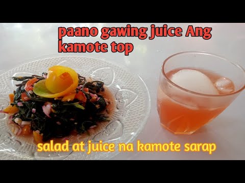 kamote top juice and salad sarap - YouTube
