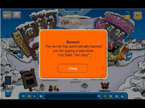 club penguin banned for saying fun(no edit) - YouTube