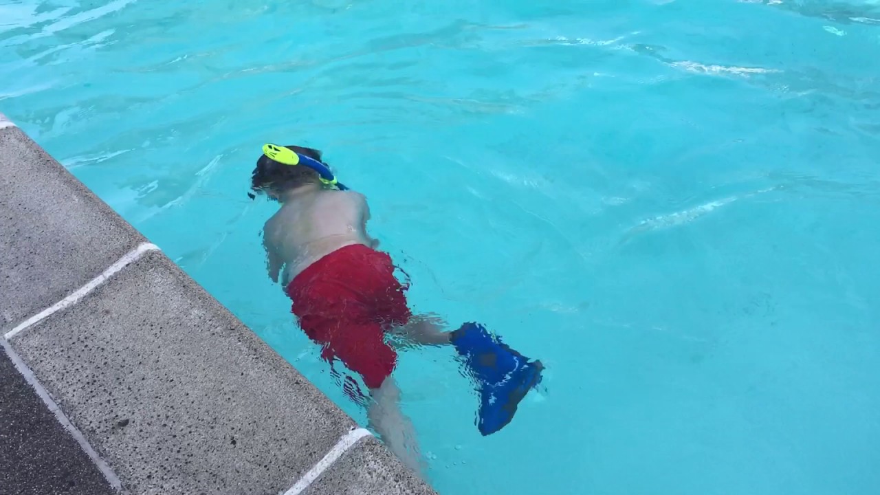 Marcus swimming in full gear - YouTube