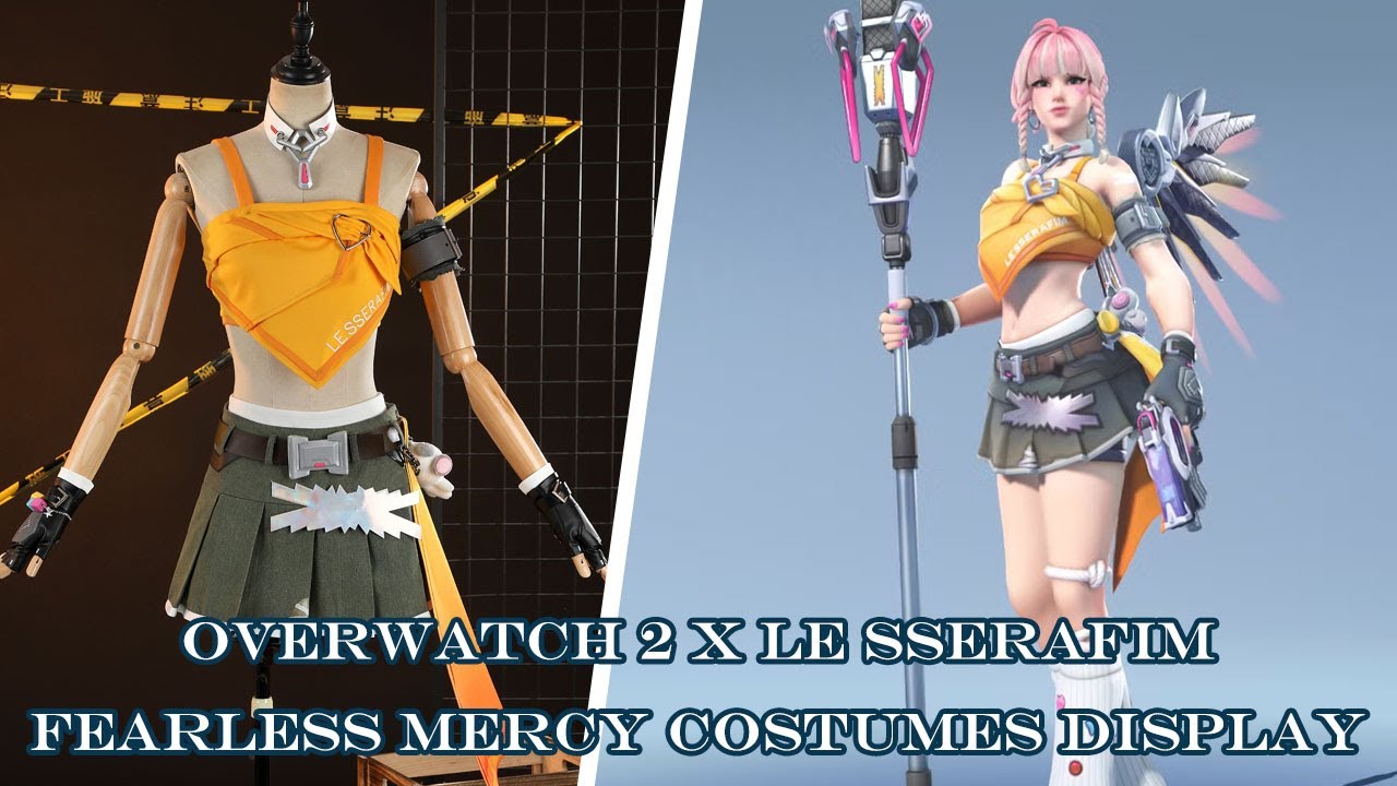 Overwatch 2 X LE SSERAFIM FEARLESS Mercy Cosplay Costumes Display - YouTube