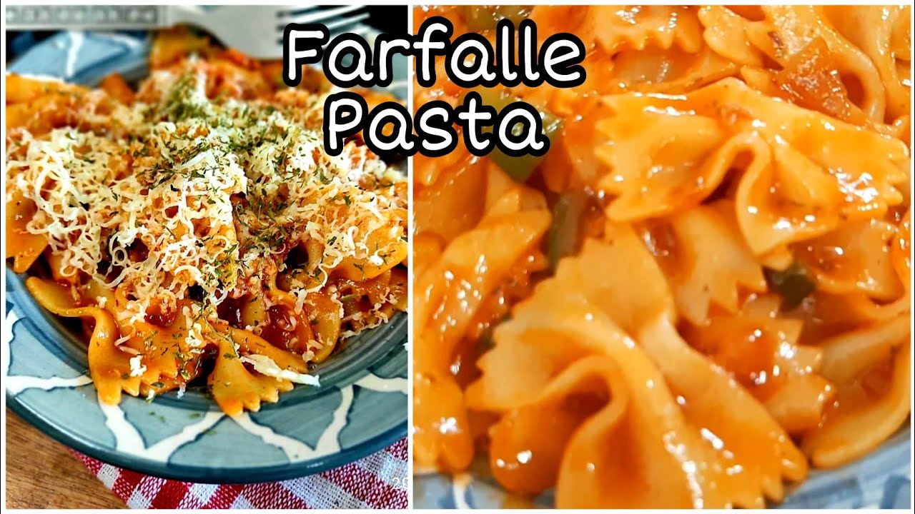 Easy Homemade Pasta With Red Sauce | 5 Minutes Pasta Recipe | Farfalle ...