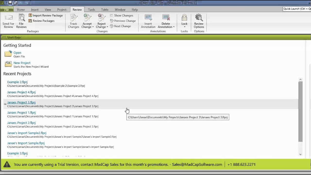 How to Create a Project in MadCap Flare - YouTube