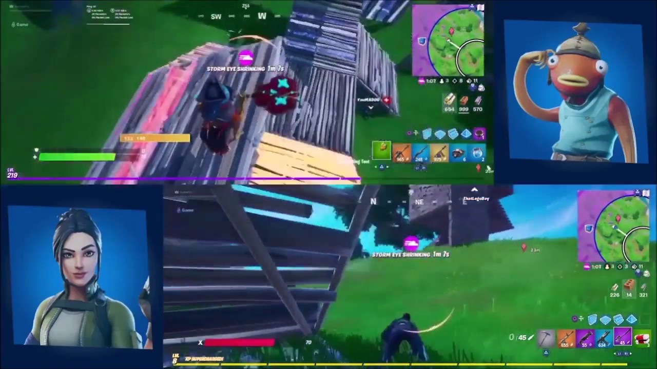 Split Screen Challenge|TLB and SWIFTTT(Fortnite) - YouTube