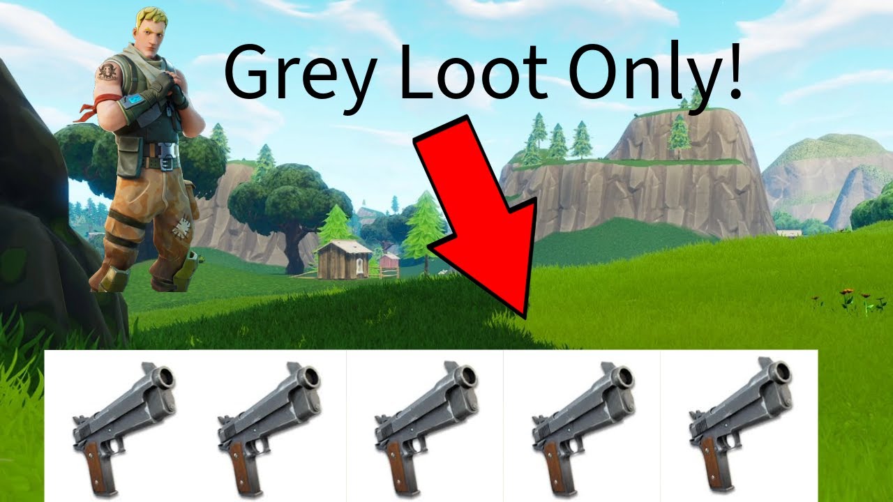 Grey Loot Only Challenge In Fortnite! - YouTube