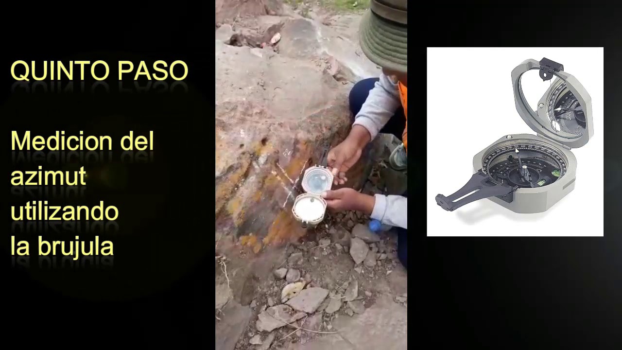 MEDICION DE BUZAMIENTO Y AZIMUT EN DISCONTINUIDADES CON BRUJULA BRUNTON ...