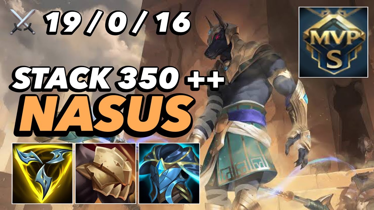 WILD RIFT NASUS : FULL STACK NO DEATH 19 KILL ? THIS BUILD OP SEMI TANK ...