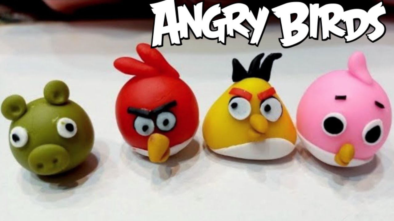 how to make amazing angry birds with polymer clay - YouTube