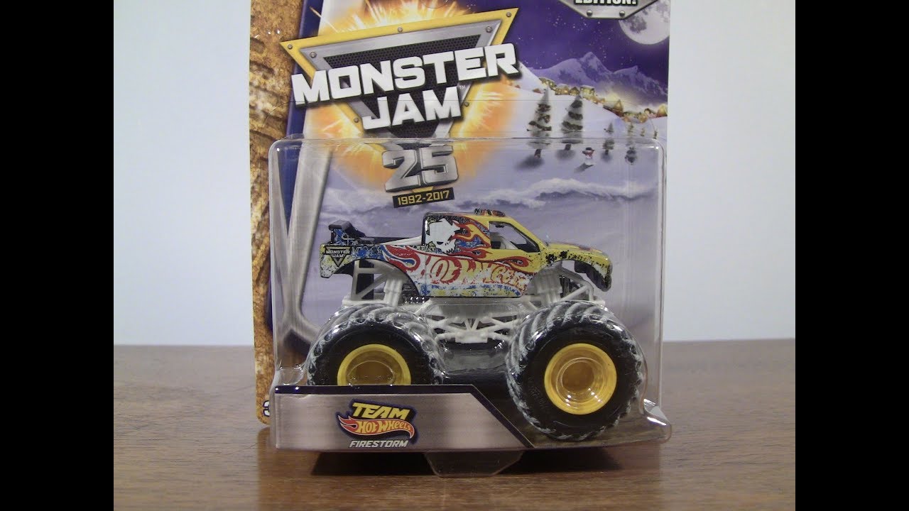Hot Wheels Monster Jam TEAM HOT WHEELS FIRESTORM 2017 Holiday Edition ...