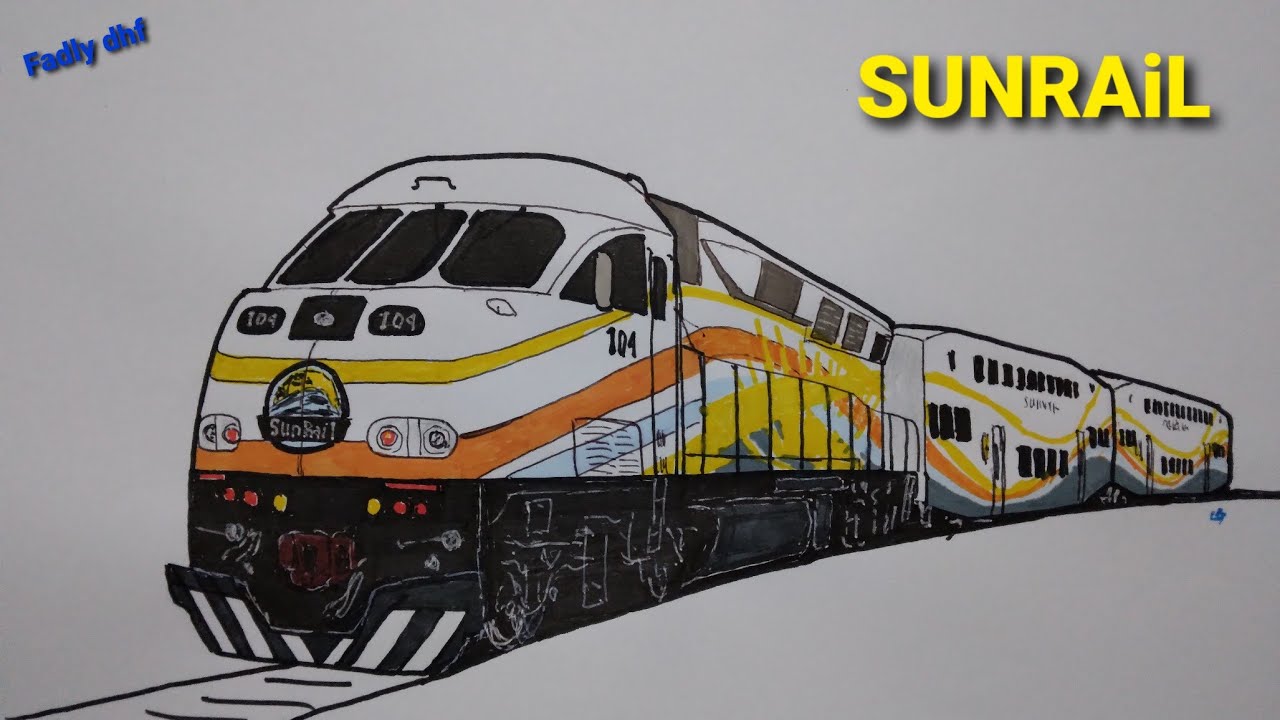 SunRail Commuter train | how to draw commuter trains - YouTube