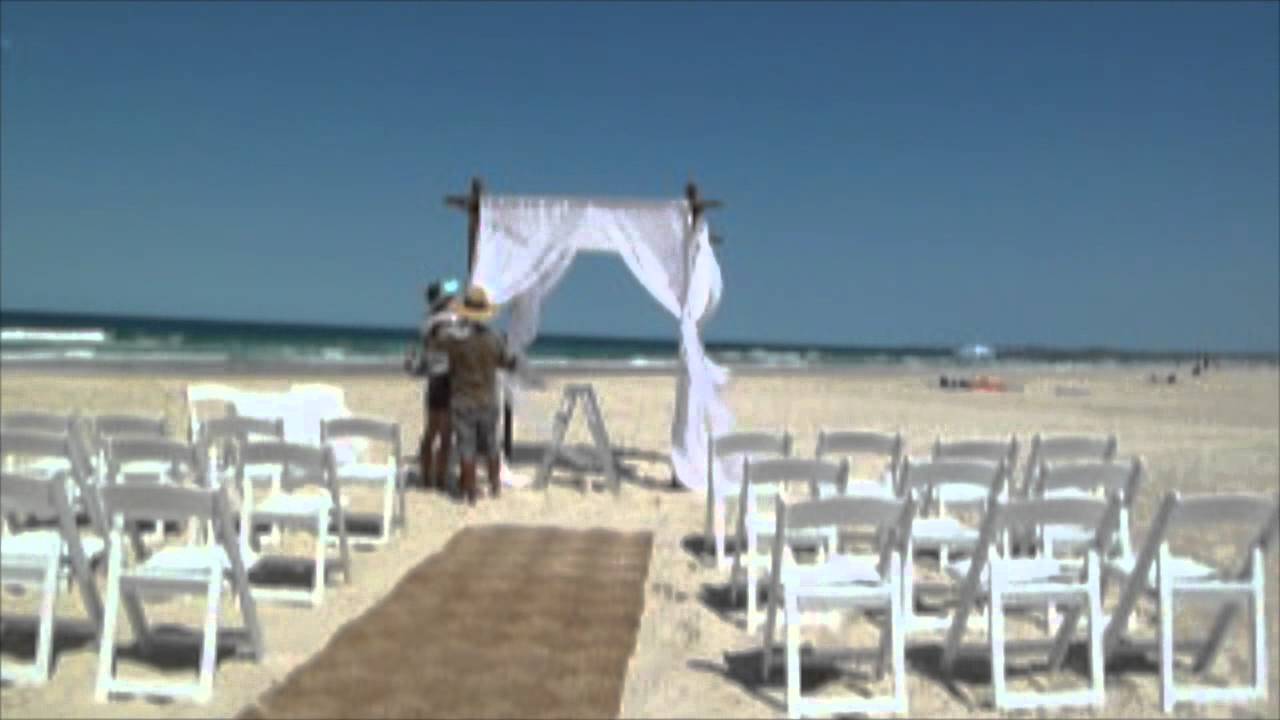 TIME-LAPSE beach ceremony set up - YouTube