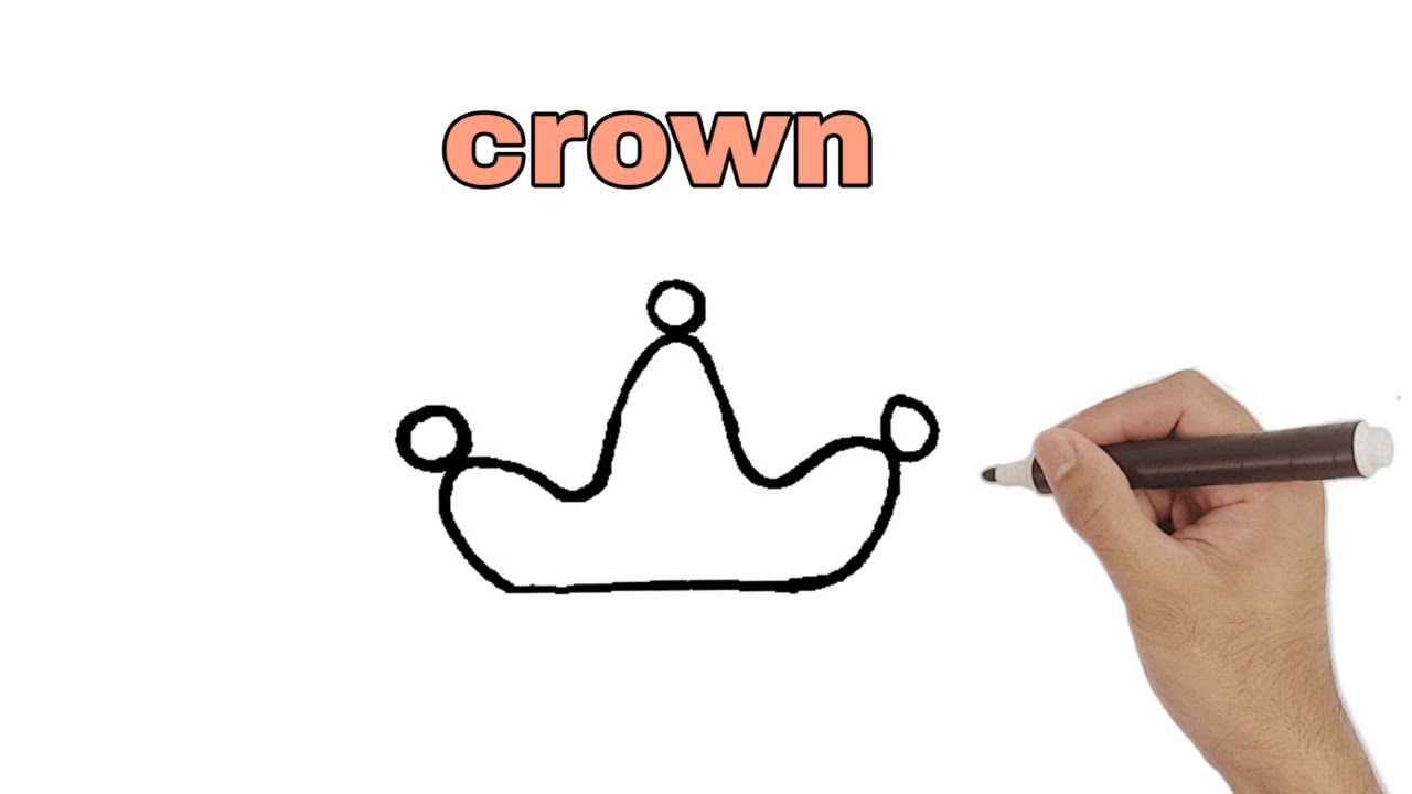 How to draw the simplest crown in the world || drawing a crown super ...
