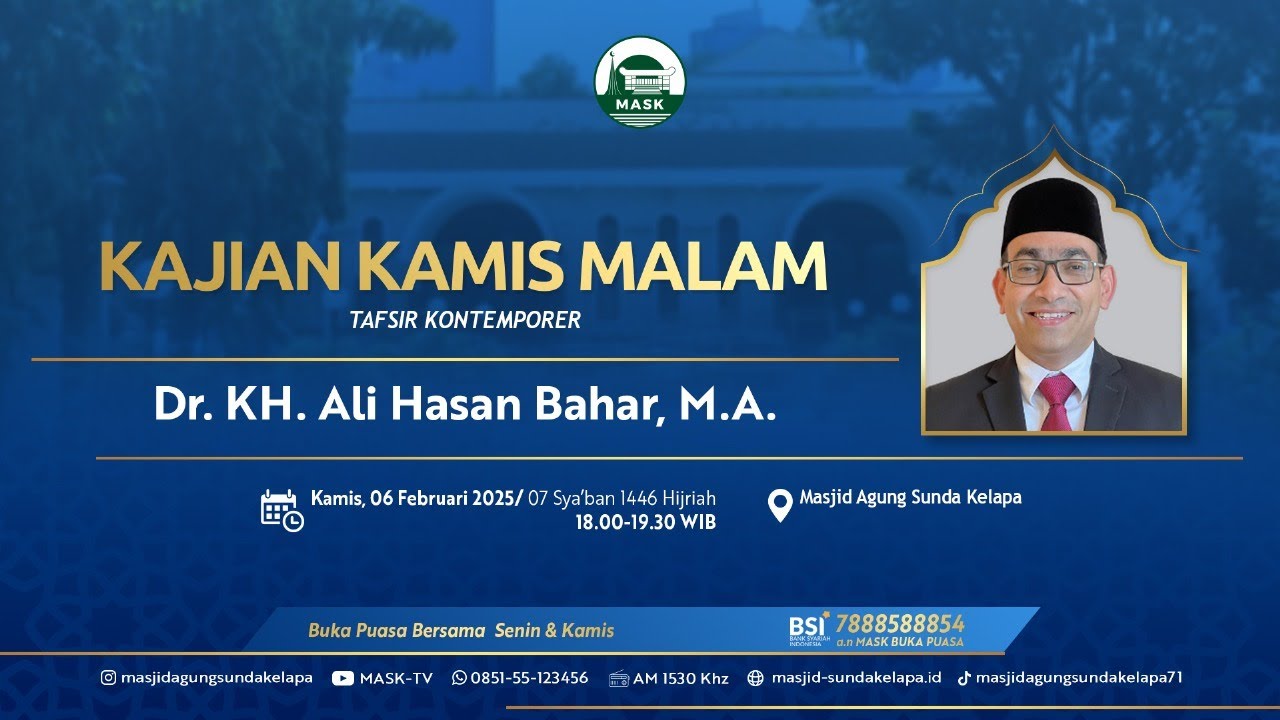 KAJIAN KAMIS MALAM | Dr.KH.Ali Hasan Bahar.MA | 06 Februari 2025 - YouTube