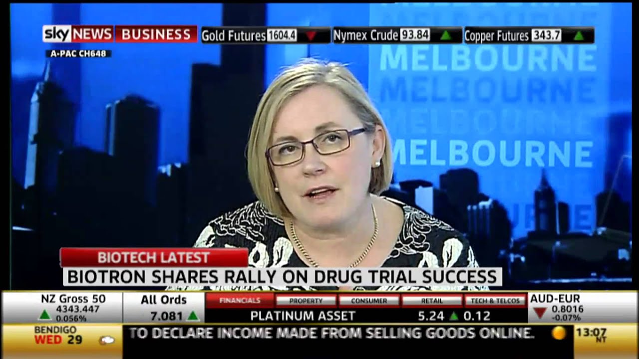 Biotron MD Michelle Miller interview on Sky News Business -- 19/3/13 ...