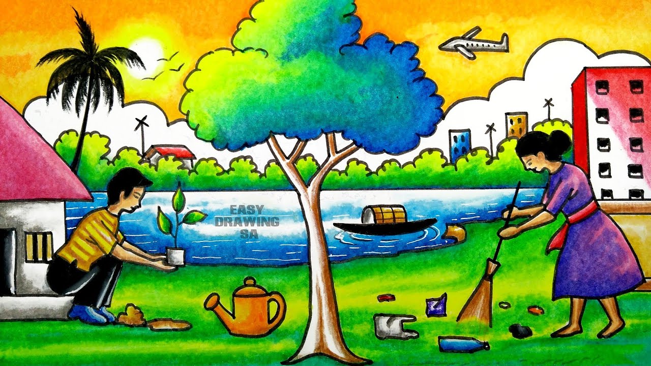 Protect environment poster drawing/ What can I do to protect the ...