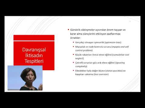 Davranışsal İktisat ve Yasa Yazımında Yeni Yaklaşımlar - Prof. Dr. Yeşim Atamer