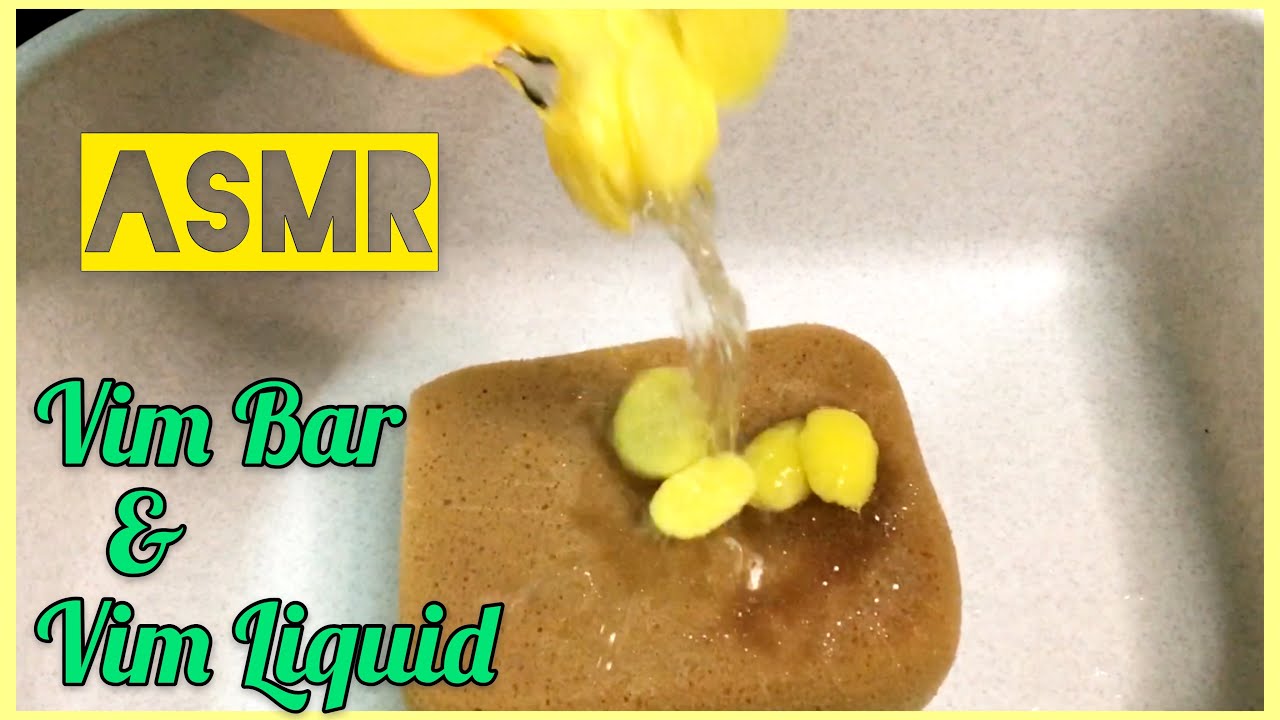 Bulls Eye Asmr Mushy Soap Bar & Liquid (VIM) Sponge Squeezing & Rinsing ...