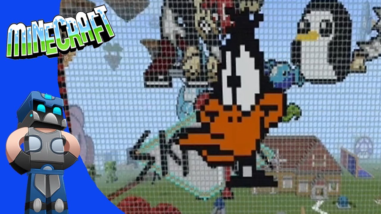 Minecraft: Como hacer Pato Lucas Pixel art Tutorial - YouTube